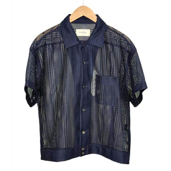 SECOND/LAYER | Shirts | New Secondlayer Mens Layer Indio Shirt In Navy ...